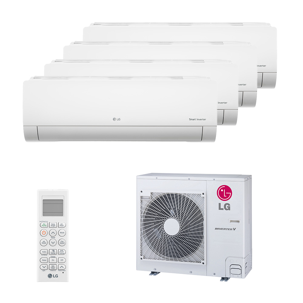 Ar-Condicionado Multi Split Inverter LG Hw 30.000 Btus (3 Evap 9.000 e 1 Evap 12.000) Quente ...